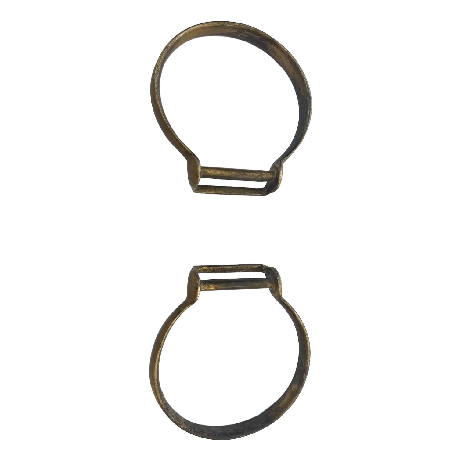 Antique Brass Western Horse Saddle Oxbow Stirrups- Set of 2 | Chairish