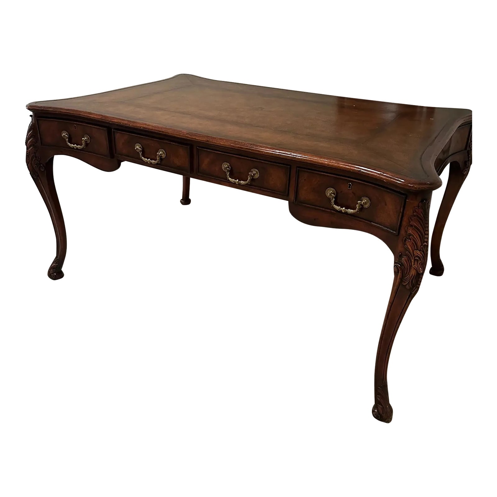 Theodore Alexander Partners Desk and Chair - Set of 2 | Chairish