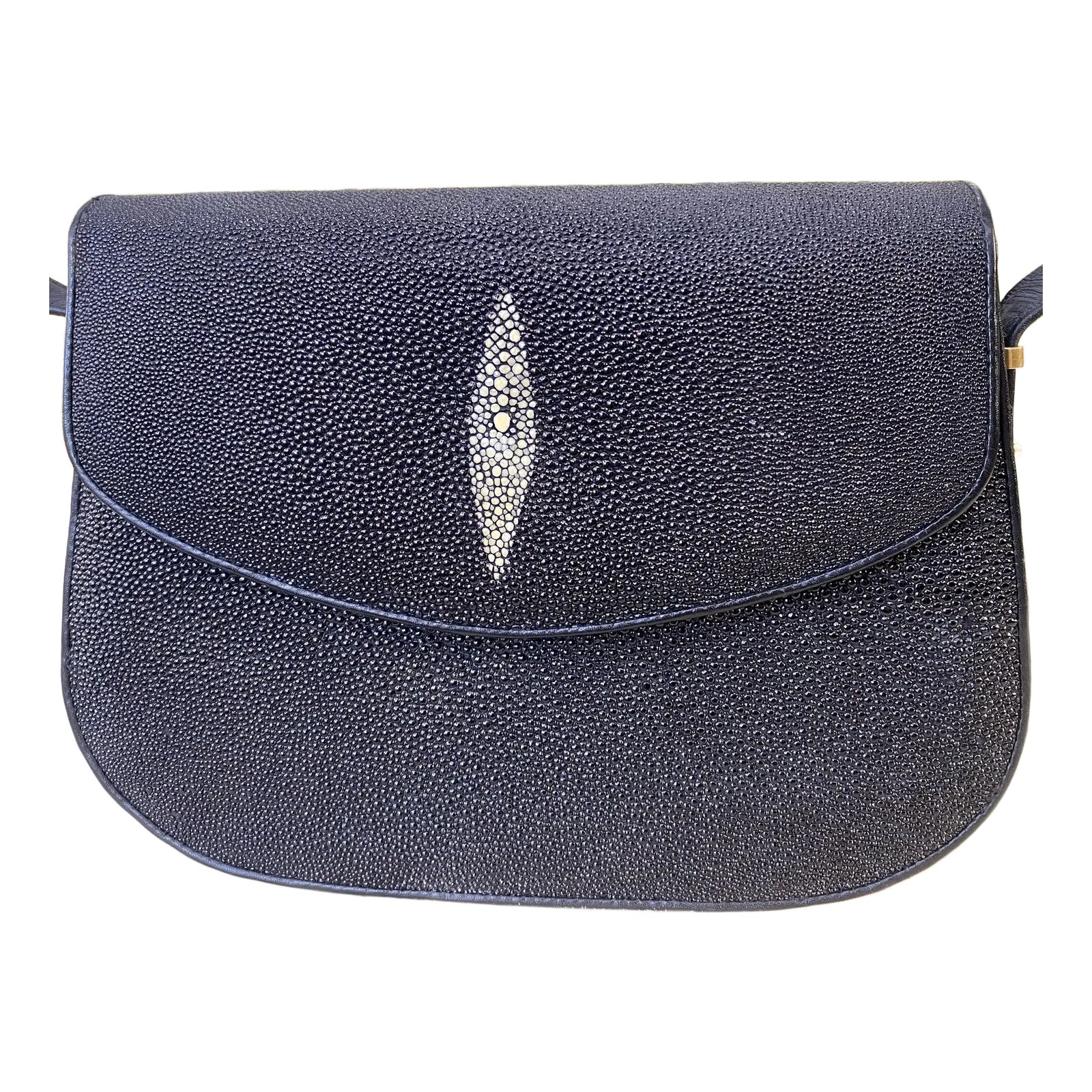 Oceanic Stingray Leather Handbag | Chairish