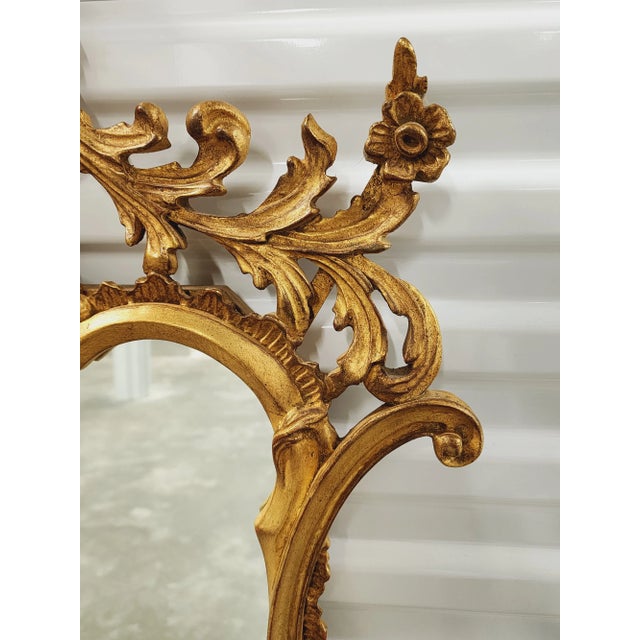 Chippendale Style Giltwood Mirror | Chairish