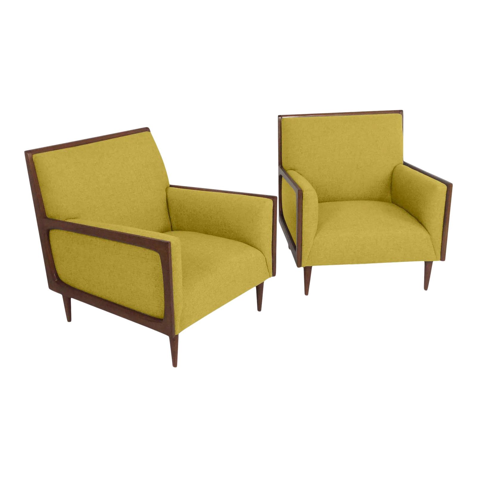 Modern Medellin Mid-Century Style Lounge Chairs - a Pair | Chairish