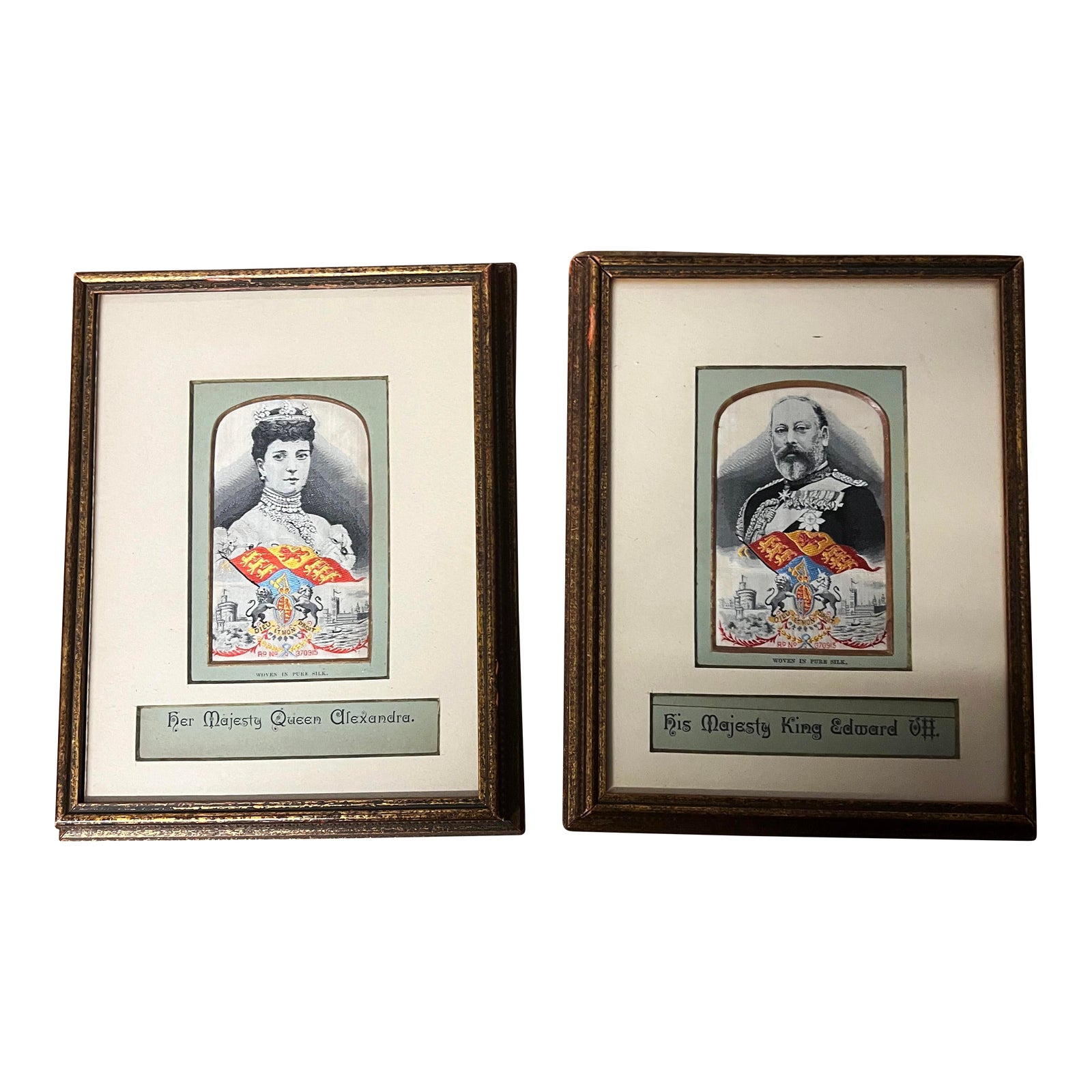 Late 19th Century A Pair of 2 Framed Victorian Stevengraphs of King ...