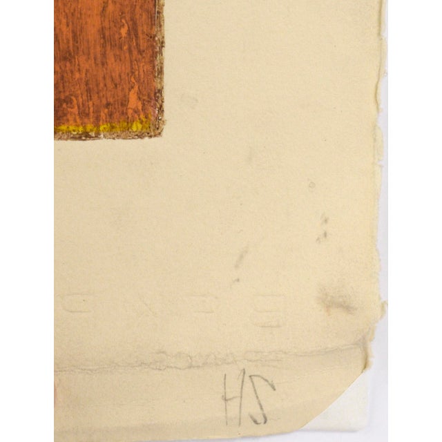 Orange Deadpan - Monoprint Ev by Heather Speck | Chairish