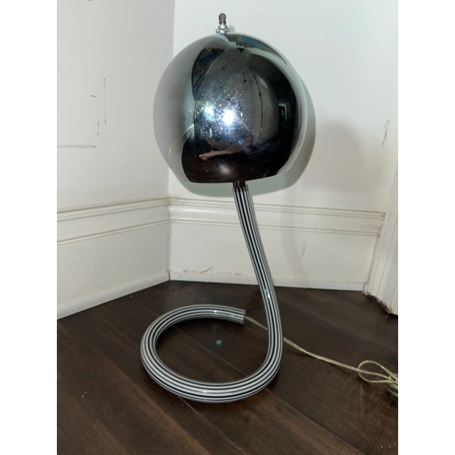 1970s Mid Century Chrome & Acrylic Snake Desk Lamp | Chairish