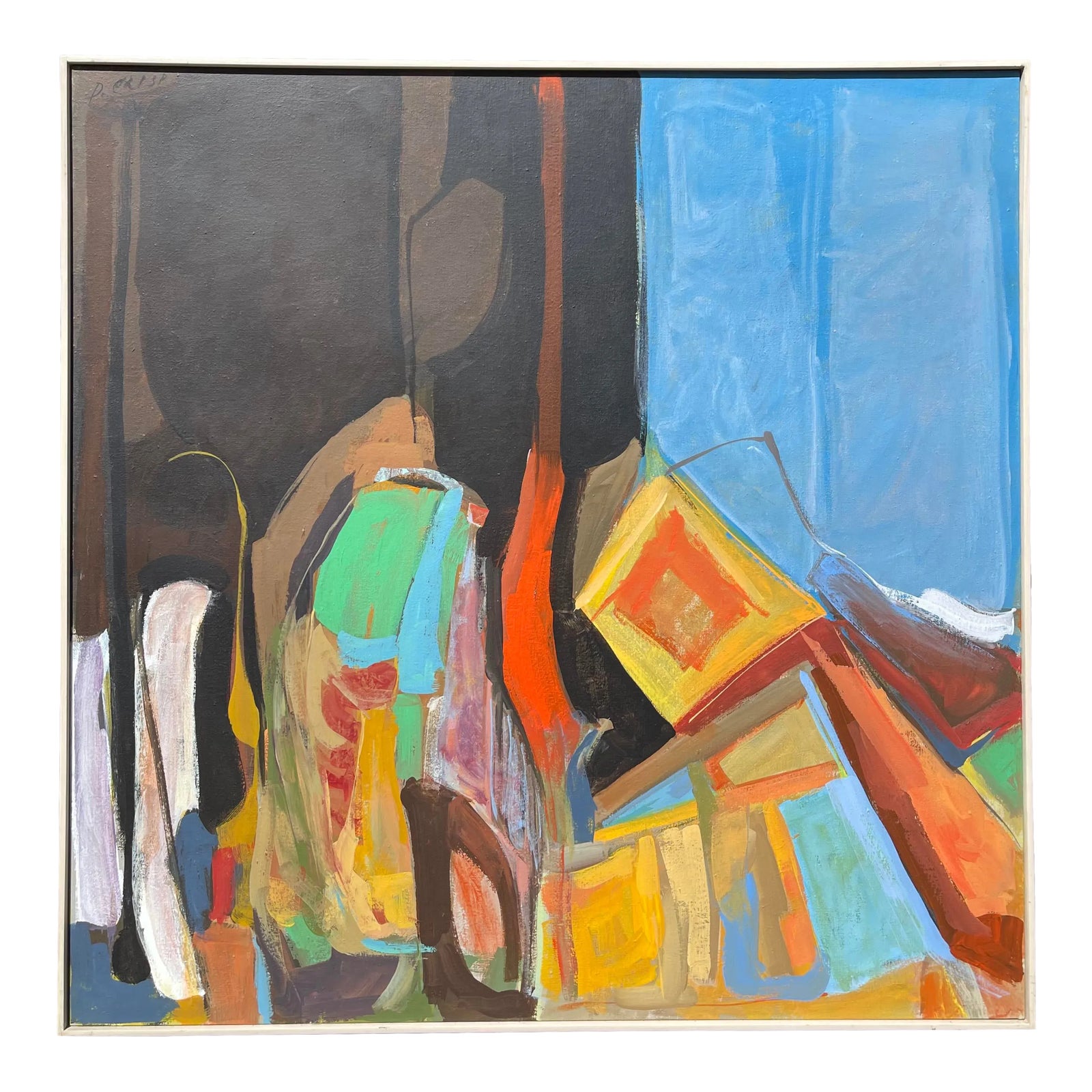 Late 20th Century Modernist Abstract Oil Painting by Darrell Crisp ...