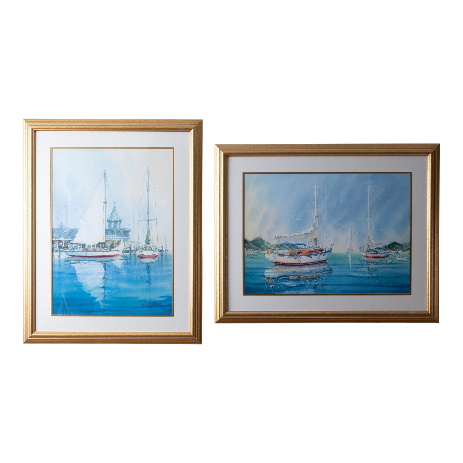 Richard E. Williams Sail Boat Prints | Chairish
