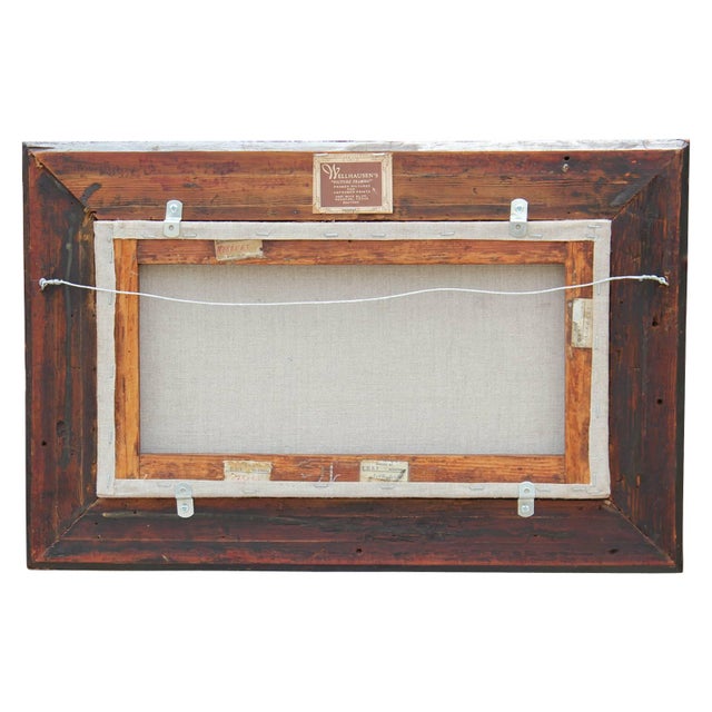 Mid 19th Century Realism Hay Farm Scene with Landscape | Chairish