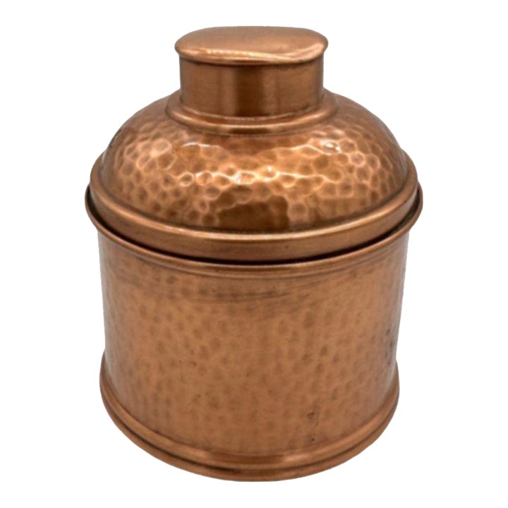Mid Century Hammered Copper Tin Lined Humidor by Revere Rome n.y | Chairish