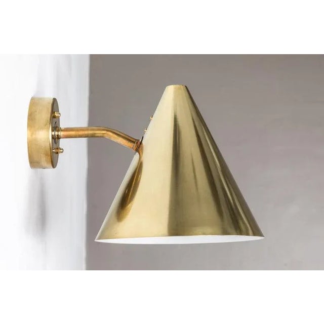 Hans-Agne Jakobsson 'Tratten' Polished Brass Outdoor Sconce | Chairish