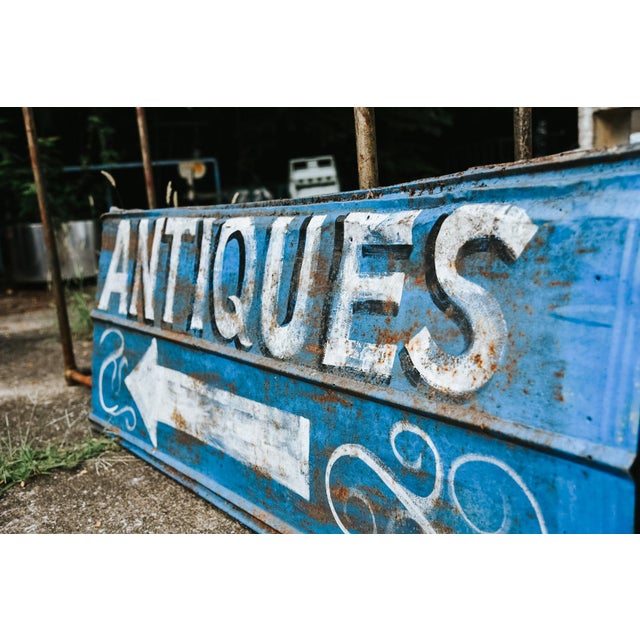 Vintage Hand Painted Vintages Sign | Chairish