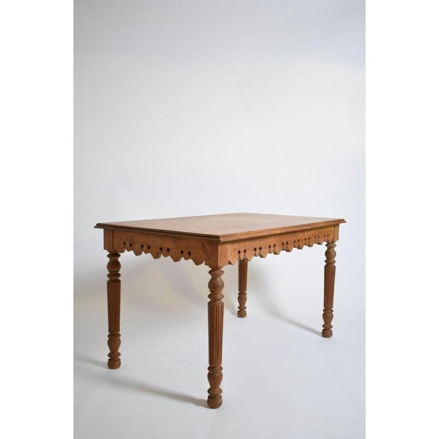 Rustic Console Table in Turned Oak | Chairish