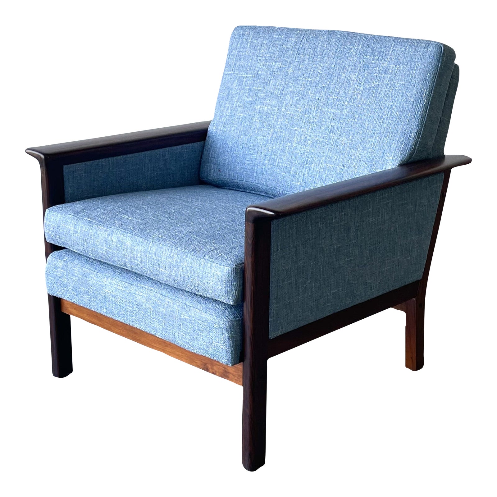 Danish Mid Century Modern Rosewood Easy Chair by Westnofa | Chairish