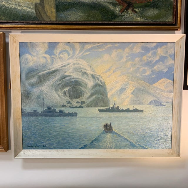 Vintage British Postwar Framed Oil Painting "The Storm" by Walter ...