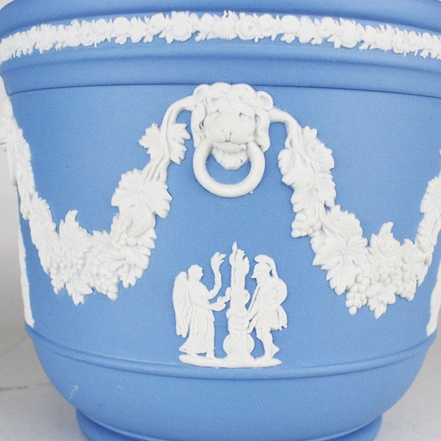 Neoclassical Jasper Cachepot or Flower Pot in Wedgwood Blue by Wedgwood ...