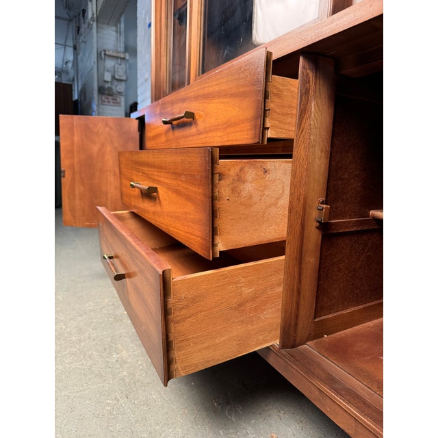 Walnut Perspecta China Cabinet by Kent-Coffey | Chairish