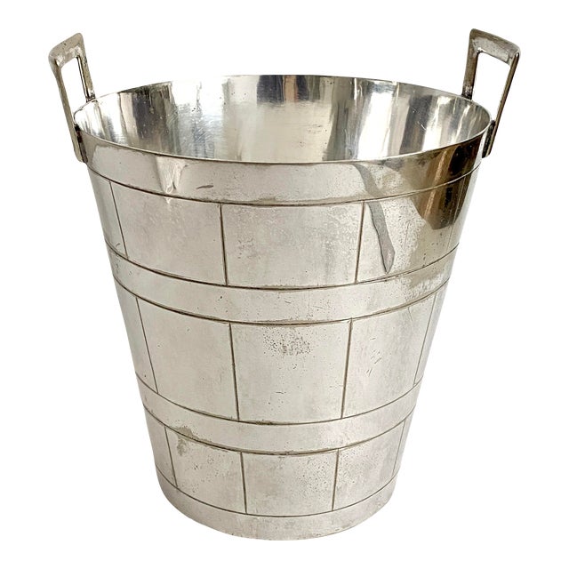 Harrods London Art Deco Silverplate Ice Bucket | Chairish