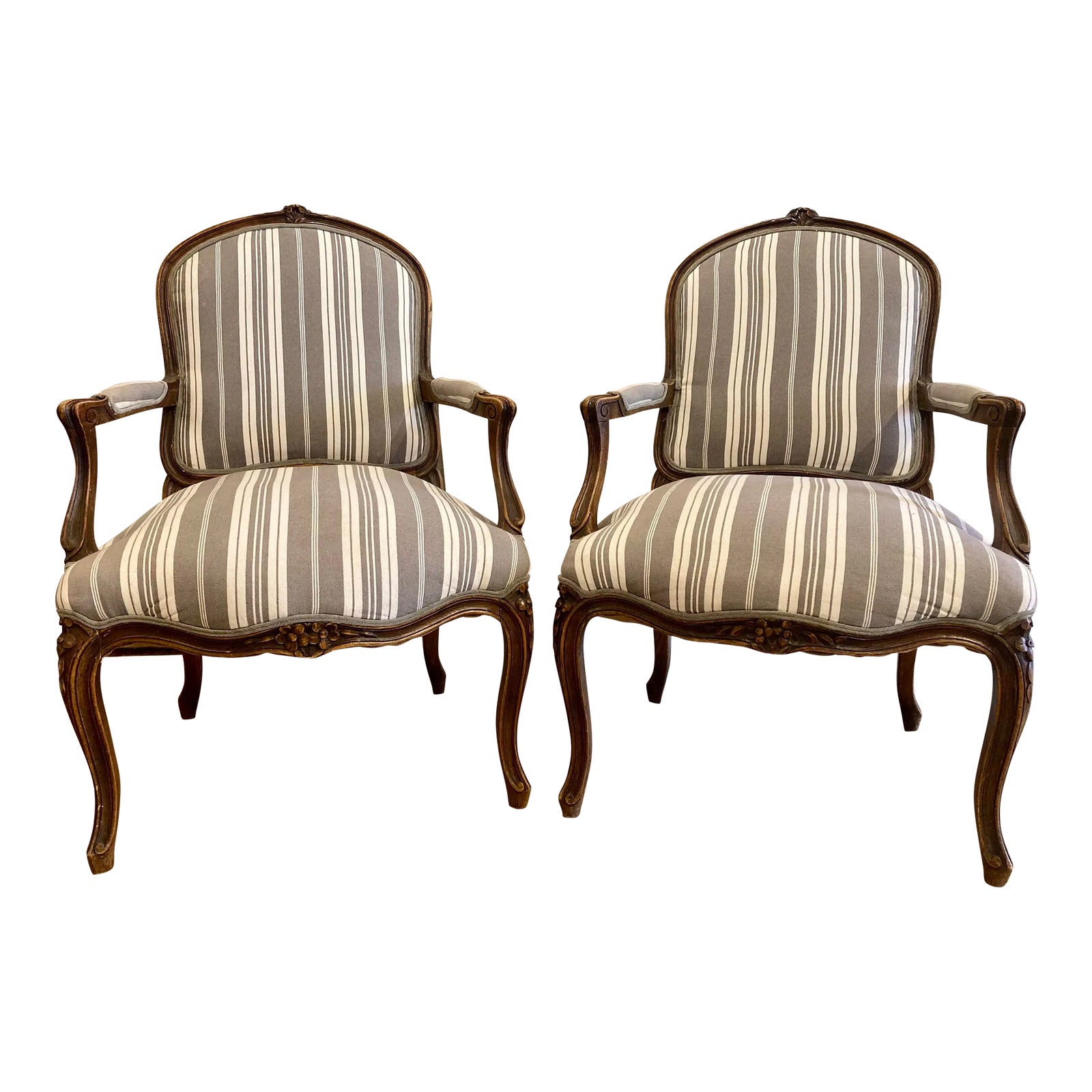 Louis XV Style Chairs a Pair | Chairish