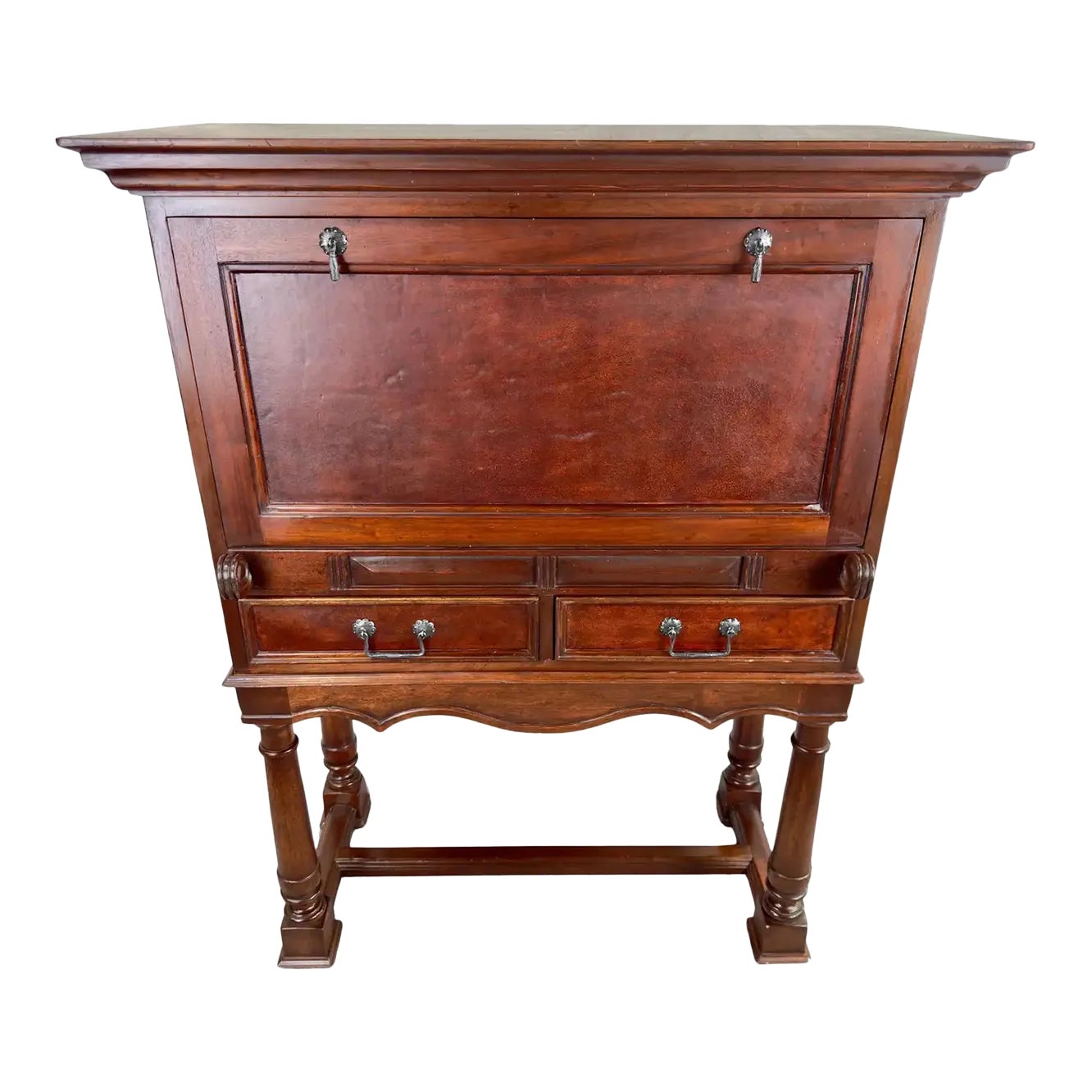 Traditional Style Mahogany Wine Bar Secretary Cabinet by South Cone ...
