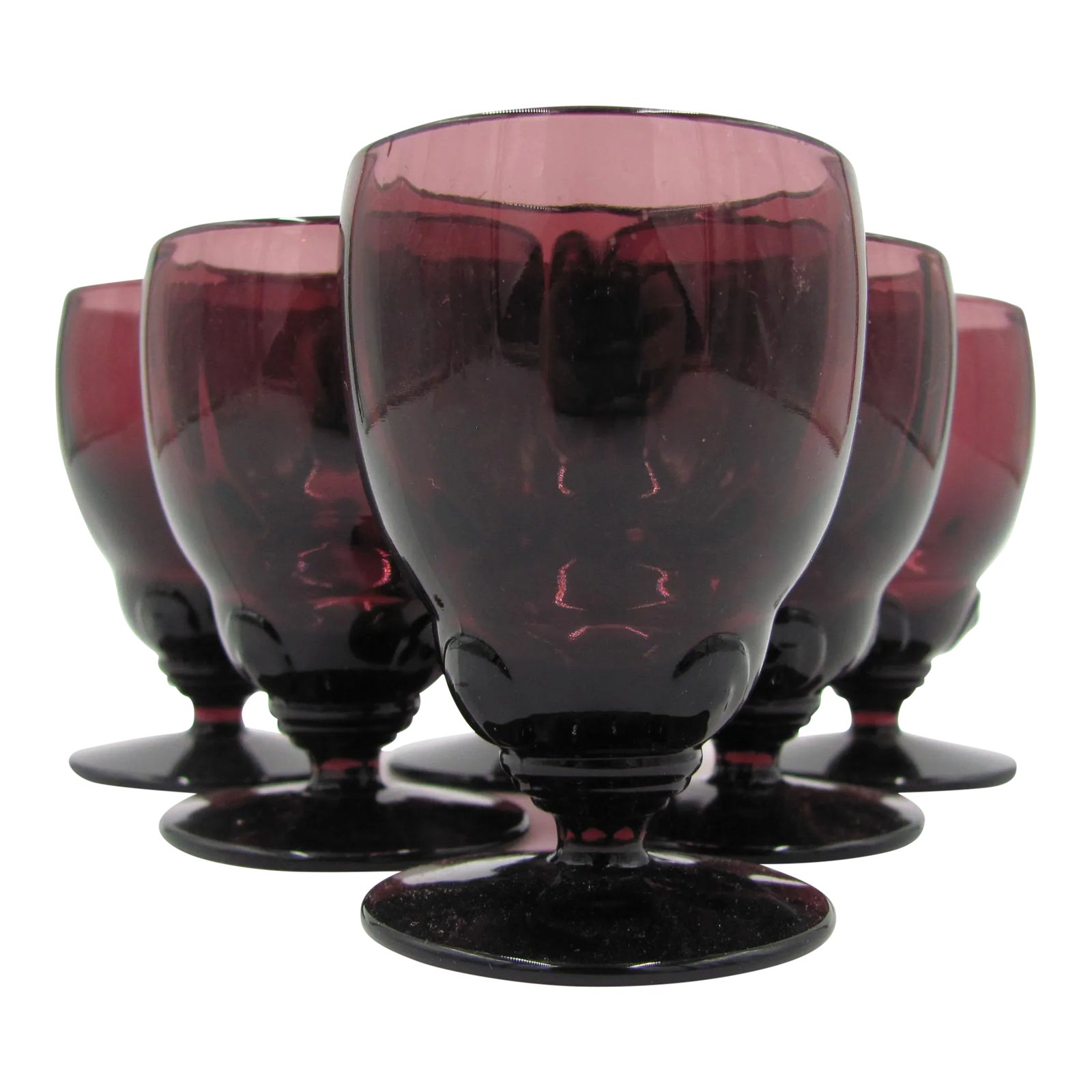 1930s American New Martinsville Moondrops Amethyst Purple Cocktail ...