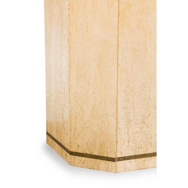 Willy Rizzo for Jean Charles Mid-Century Italian Monumental Travertine ...