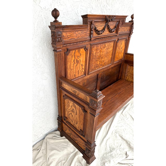 Antique High Back Bench | Chairish