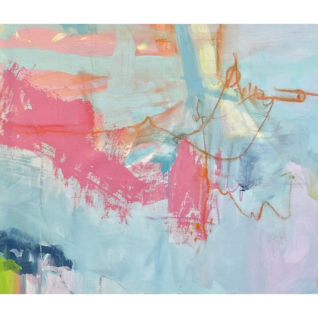 Island Bliss 2 Coastal Abstract Original Painting on Unstretched Canvas ...