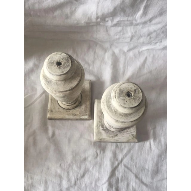 Set of Two Italian Bases in Hand-Carved Wood, Lacquered in Shades of ...