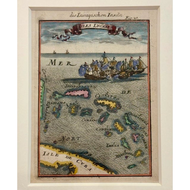 1684 Bahamas Chart by Mallet, Framed | Chairish