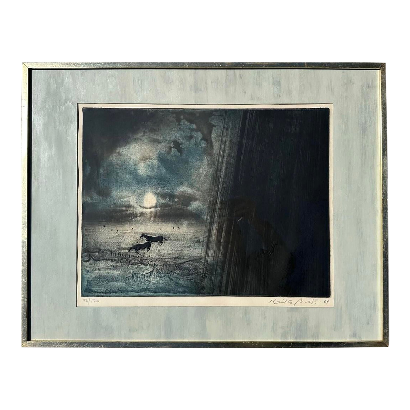 "Monsoon" by Kaiko Moti Signed Limited Edition #73/120 Aquatint Etching ...