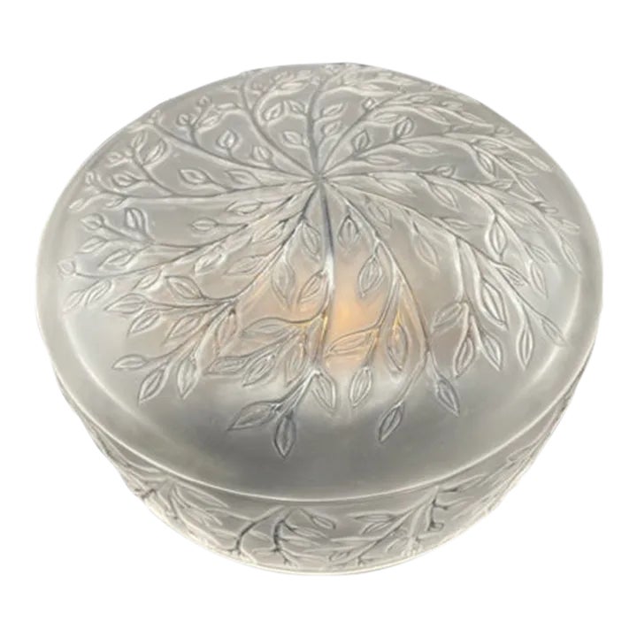 Mid 20th Century Lalique Crystal Dusting Power Box | Chairish