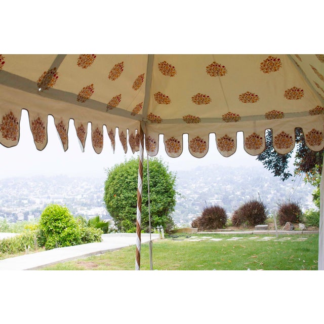Large Marigold Blockprint Indian Canopy Tent | Chairish