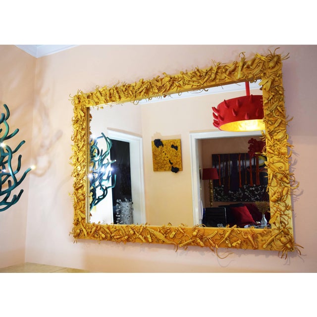 #21st Century Oversized 'Jungle' Mirror With Reptils by Diane Grant ...