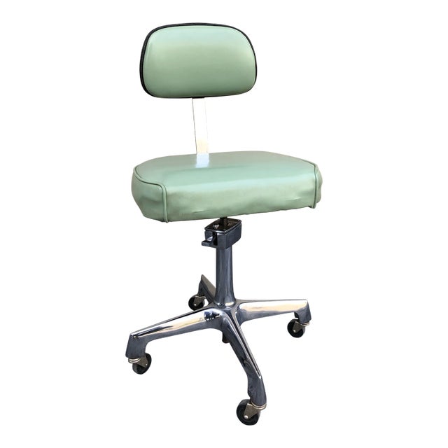 Mid Century Reliance Rolling Adjustable Pneumatic Exam Stool | Chairish