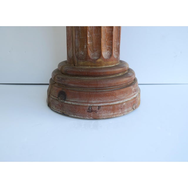 Wood Column Pedestal Table Neoclassical for Sculpture or Cocktails ...