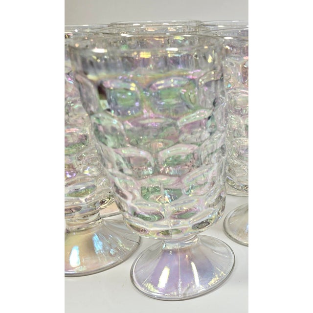 Iridescent Rainbow Goblets- Set of Eight | Chairish