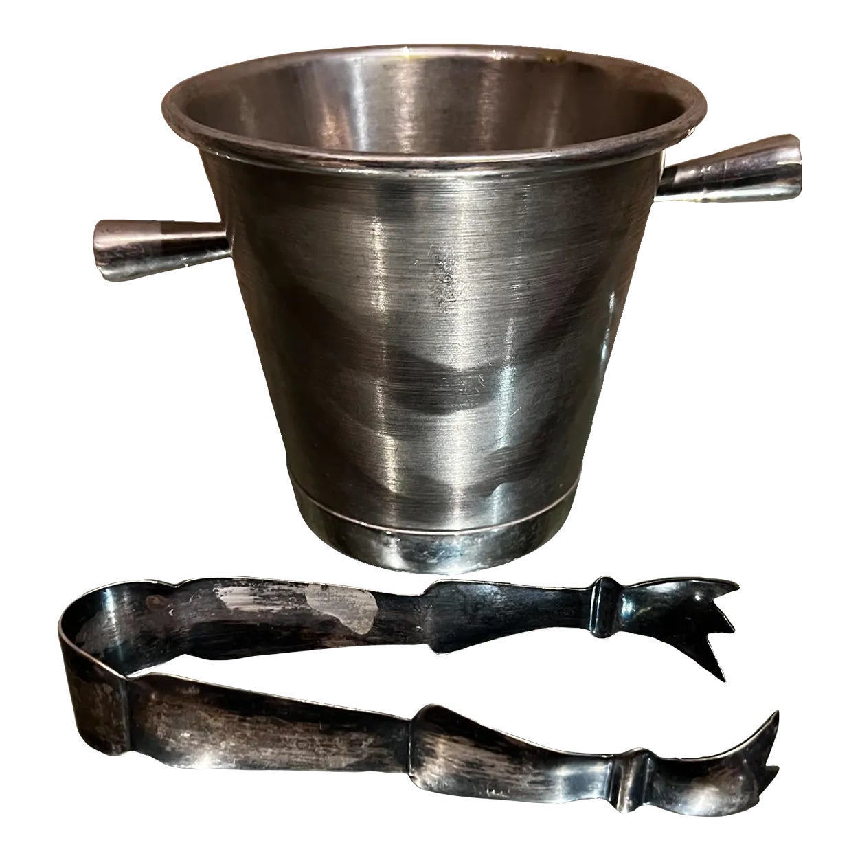 1960s Modernism Genesis Vintage Silverplate Ice Bucket With Tongs ...