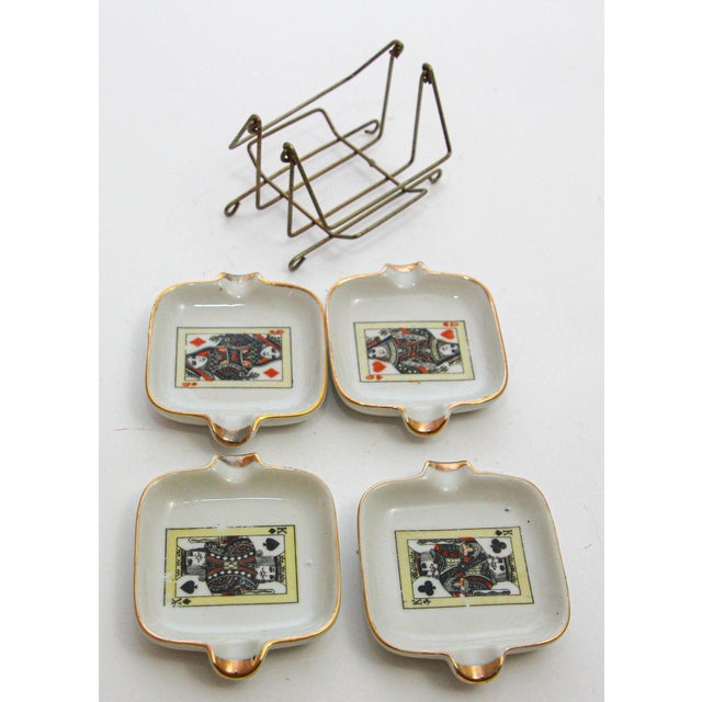 Hand-Painted Ashtrays Porcelain Made in France 1960s | Chairish