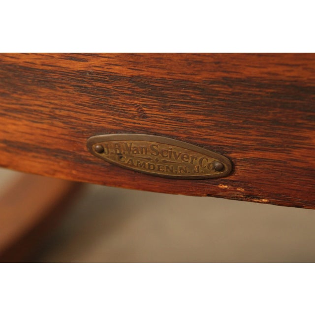 Harden Antique Mission Oak and Leather Rocker | Chairish