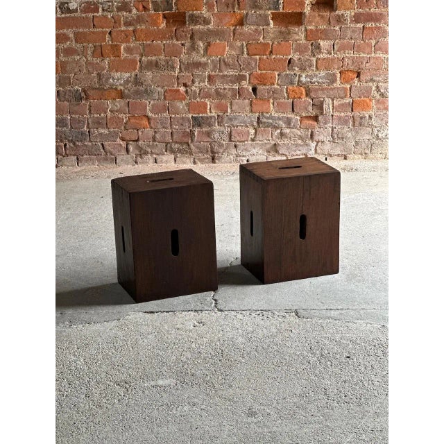 Le Corbusier Lc14 Maison Du Bresil Cube Stools 1967 Set of 2 | Chairish