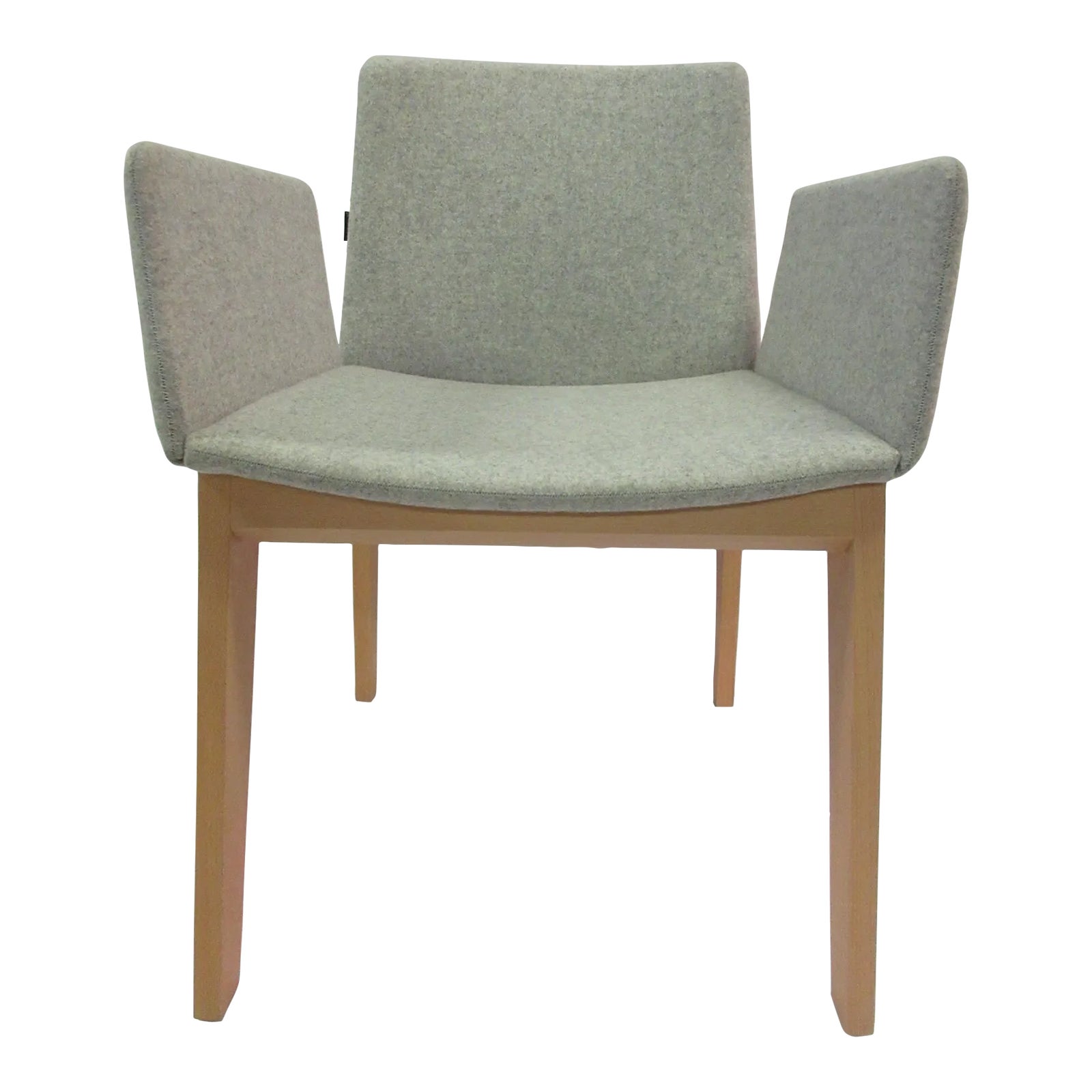 New Ava Armchair in Light Grey With Light Frame by Capdell | Chairish