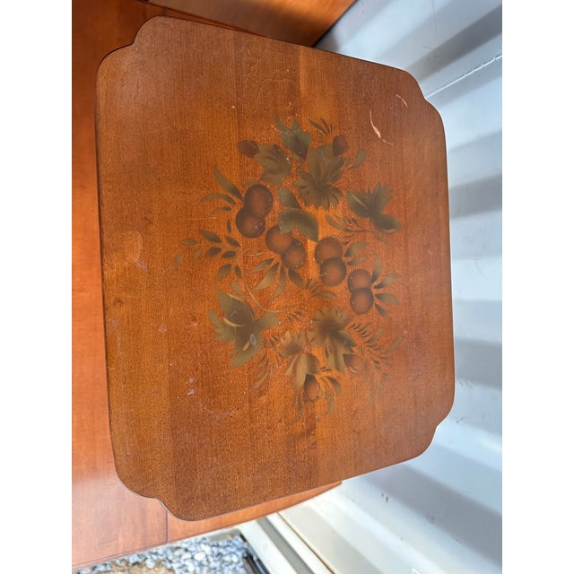 1960s Hitchcock Candlestick Side Table | Chairish