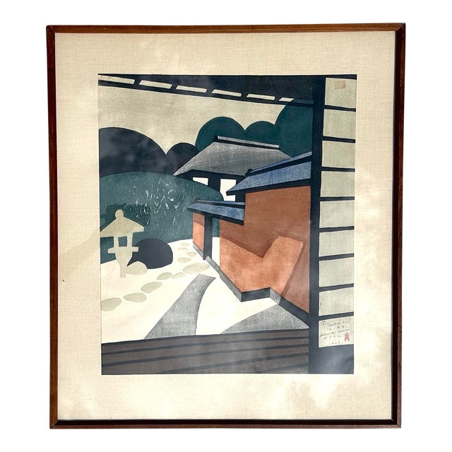 Vintage Original Asian Block Print | Chairish