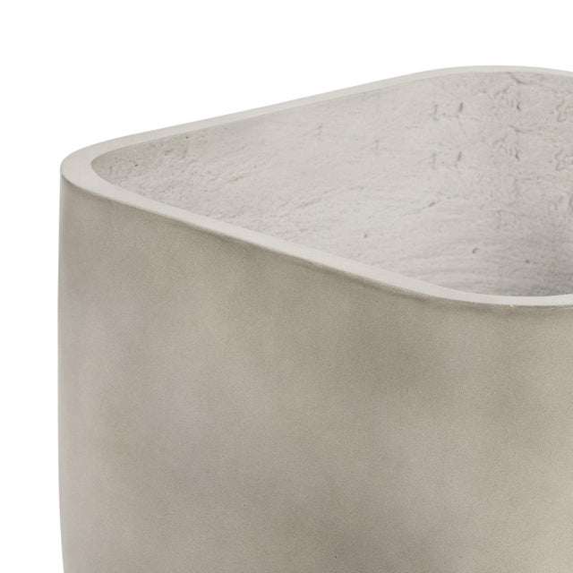 Ivan Square Planter - Grey Concrete | Chairish