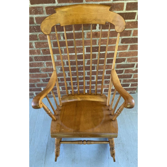 1970s Vintage Bent Brothers Maple Rocking Chair | Chairish