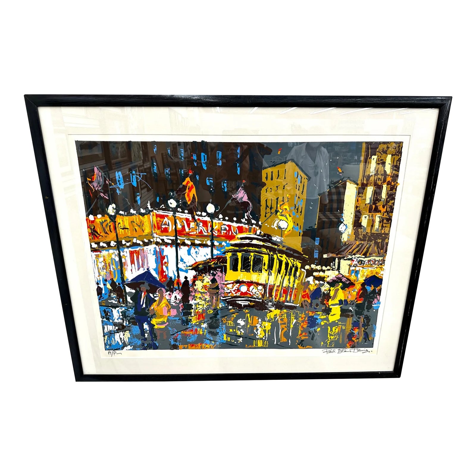 Original Paul Blaine Henrie Cityscape Serigraph on Paper A/P Signed by ...