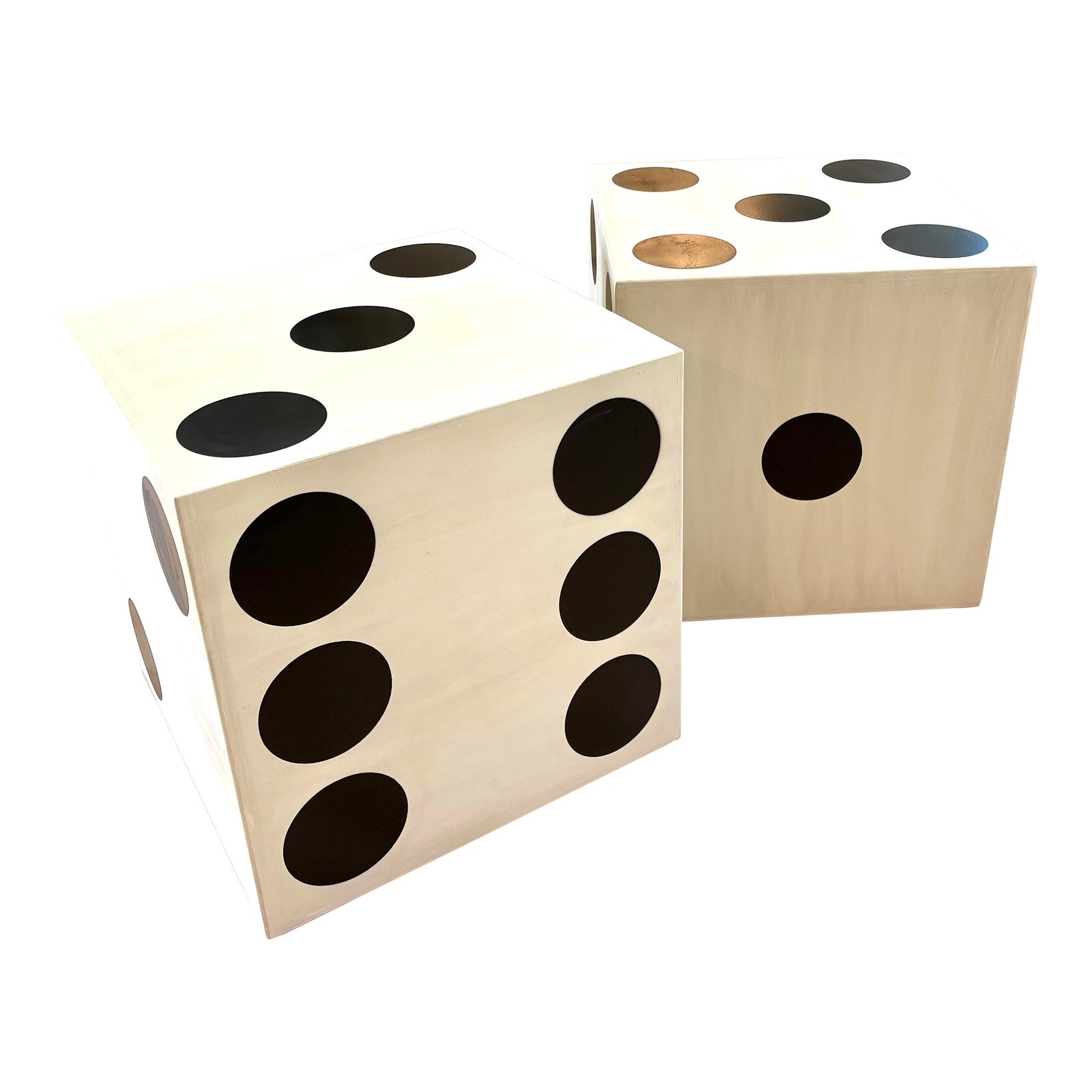Pair of Mid Century Dice Tables | Chairish
