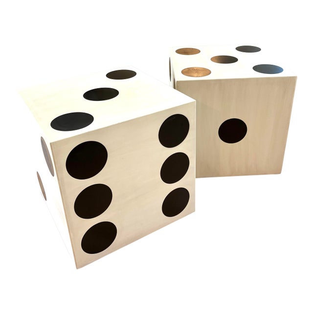 Pair of Mid Century Dice Tables | Chairish