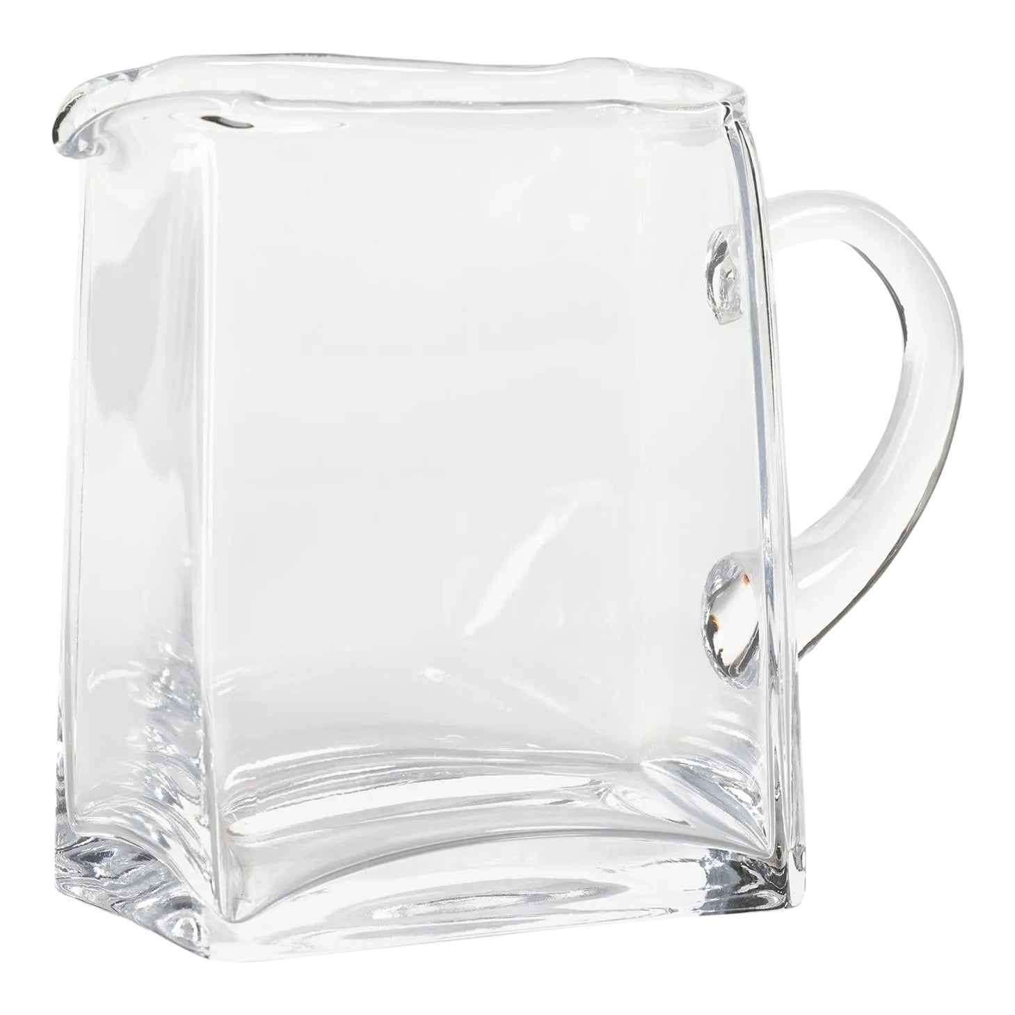 Reginald Blown Glass Scissor Cut Pitcher | Chairish