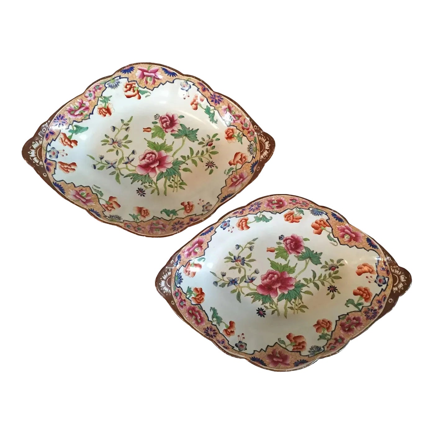1820s English Regency Spode Pearlware Dessert Dishes - A Pair | Chairish