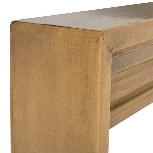 Kerry Large Rectangle Wall Mirror - Brass | Chairish